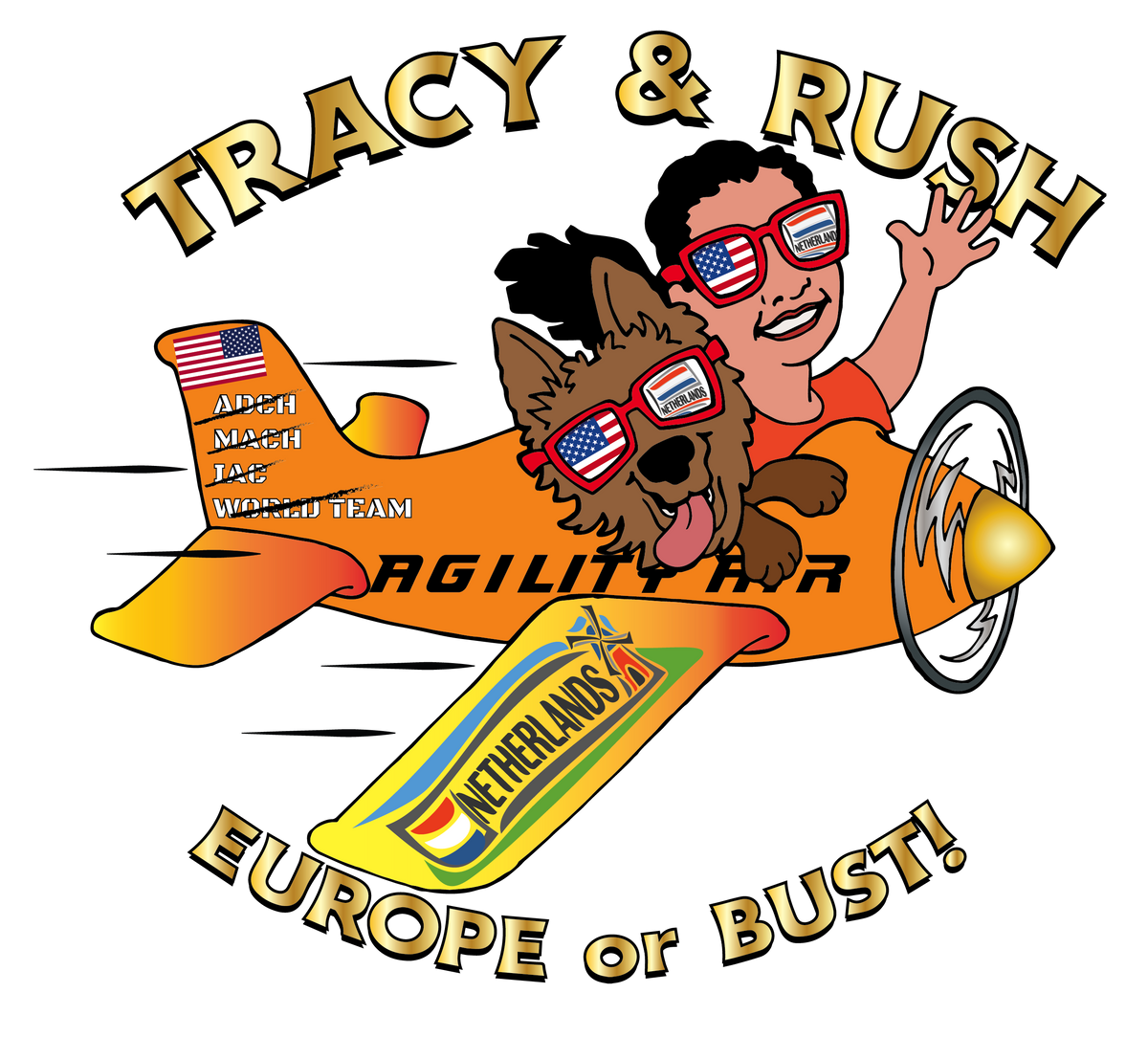 Tracy & Rush - Netherlands or Bust Fundraiser – Ernie's Agility Pro Shop