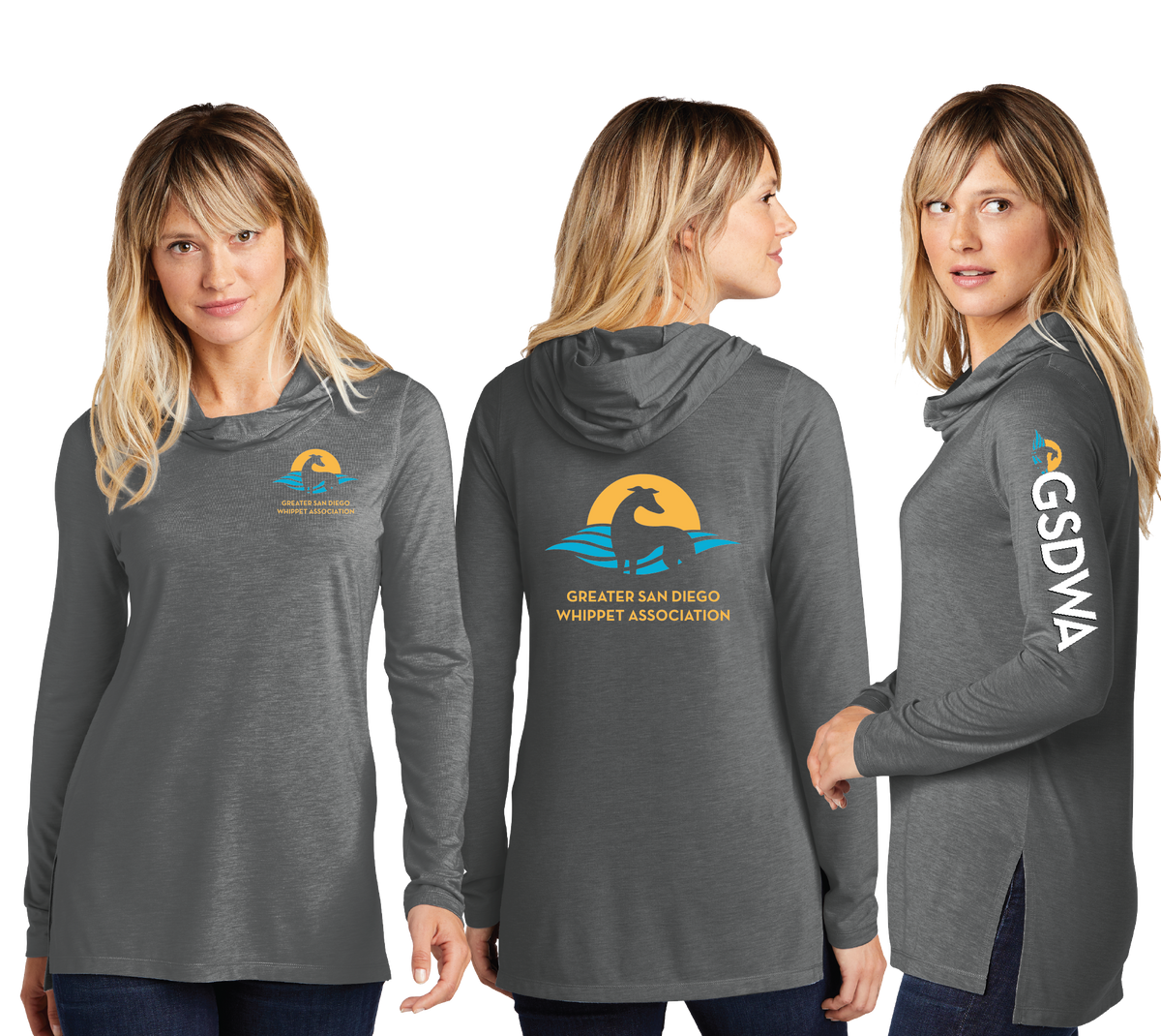 WHIP/Sport Tek Women TriBlend Wicking Long Sleeve Hoodie/LST406 – Ernie ...